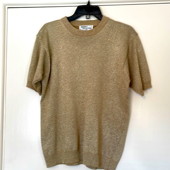 Regency Collection for Joyce | Tops | Shimmery Gold Short Sleeve Top ...